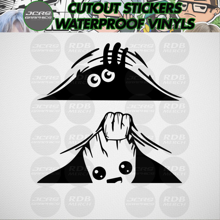 Car Sticker Peeking Monster Groot - Decals for your automobile ...