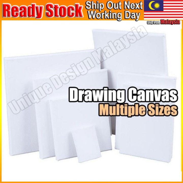 Blank White Mini Small Stretched Artist Canvas Art Board Water Color ...