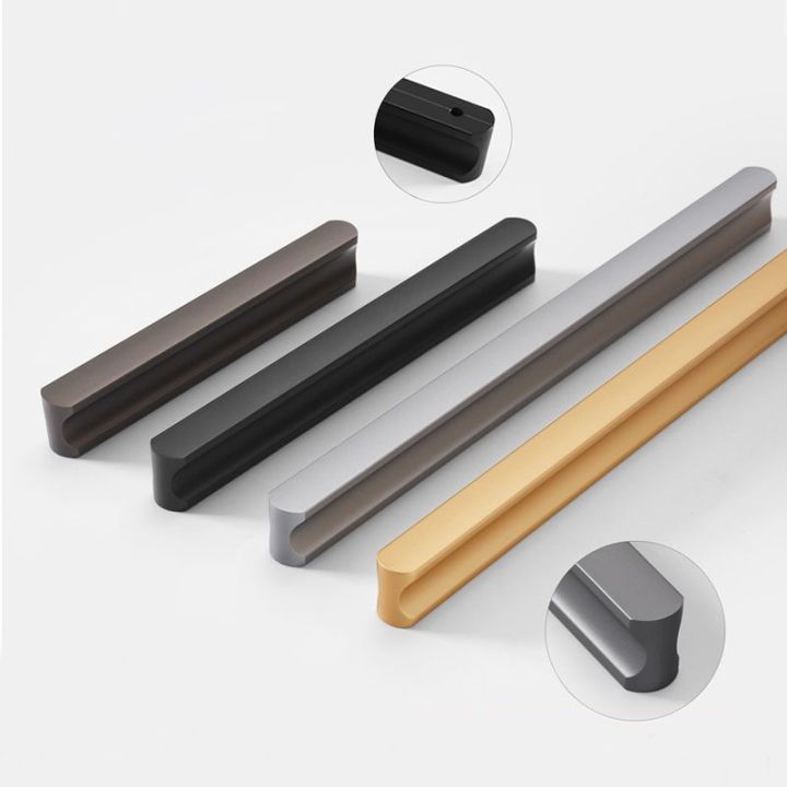 Aluminum alloy wardrobe door handle one meter long American single hole ...