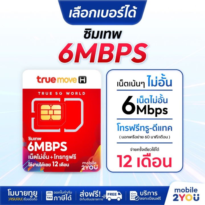 เลือกเบอร์ได้ ชุด3 ส่งฟรี ซิมเทพ 6mbps ดูหนัง ฟังเพลง ซิมทรู เน็ตไม่อั้น ซิมถูก ซิมรายปี เล่น ...