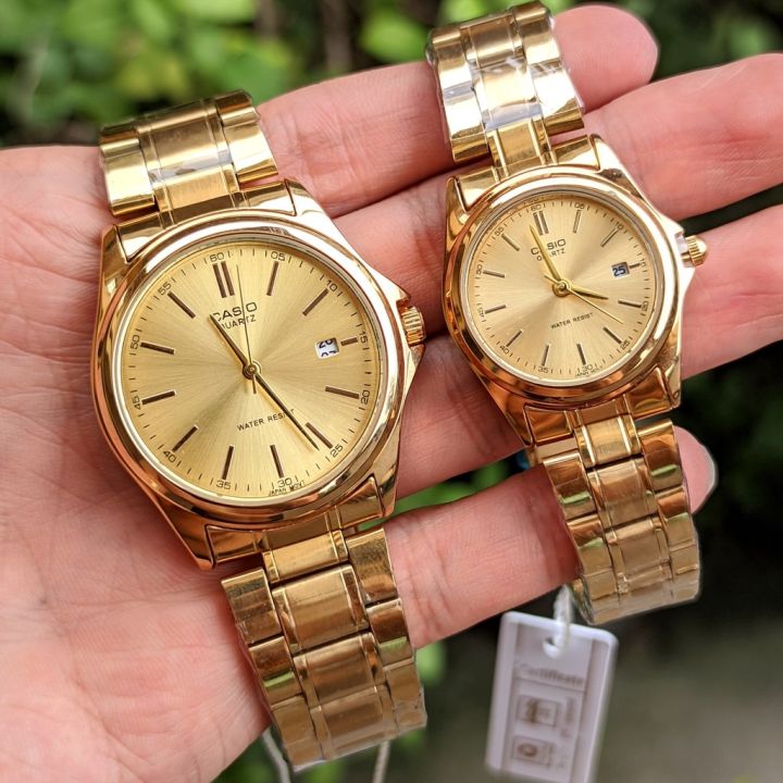 CASIO VINTAGE ANALOG COUPLE WATCH LTP-1170N OEM WITH DATE Japan ...