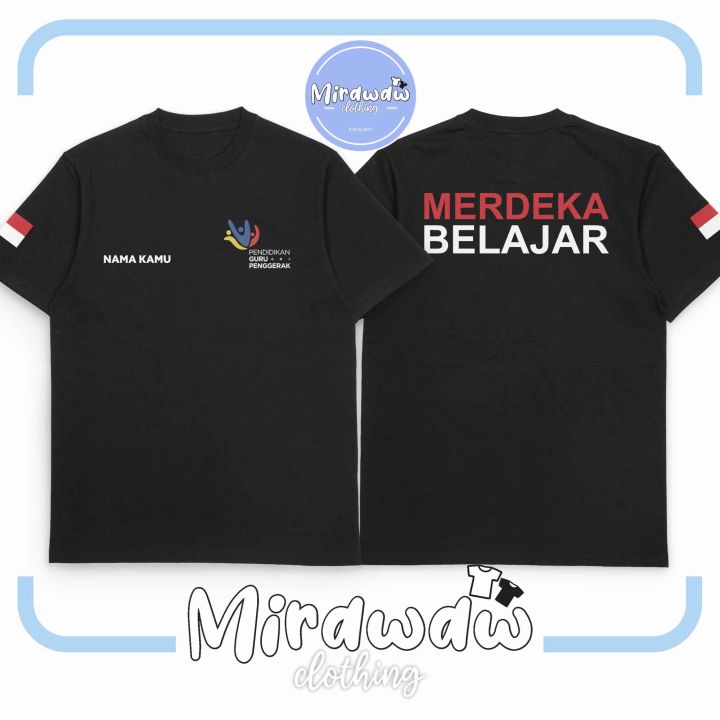 Kaos Baju Merdeka Belajar Pendidikan Guru Penggerak Logo Gratis Nama ...