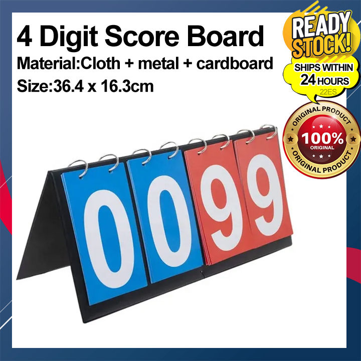 22 Estore 】4 Digit Score Board Basketball Soccer Scoreboard for ...