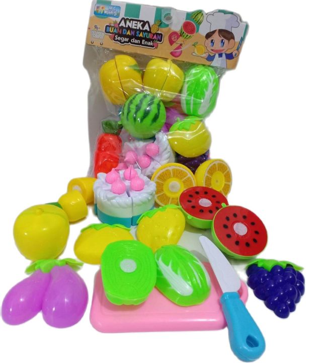 COD MAINAN ANEKA BUAH LENGKAP DENGAN PISAU DAN TALENAN / MAINAN BUAH ...