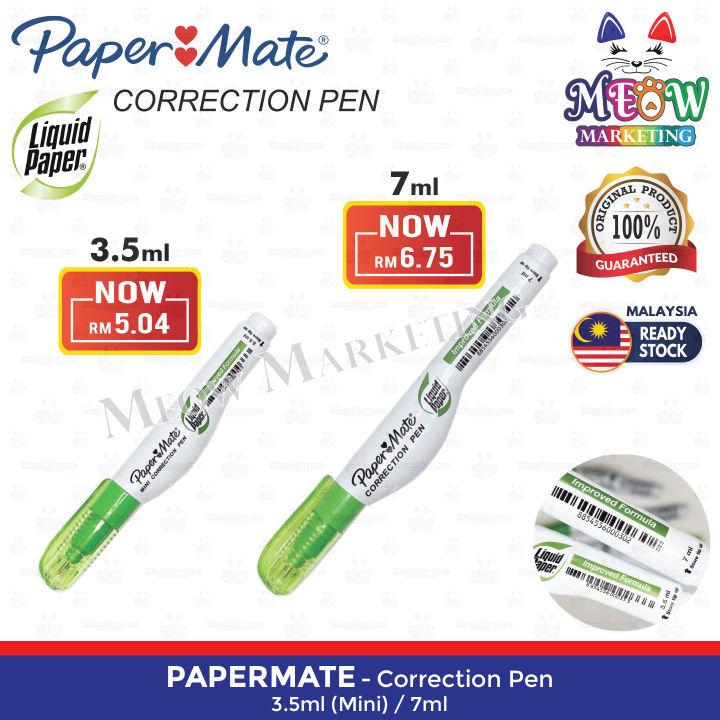 Papermate Liquid Paper / Correction Pen - 3.5ml / 7ml | Lazada