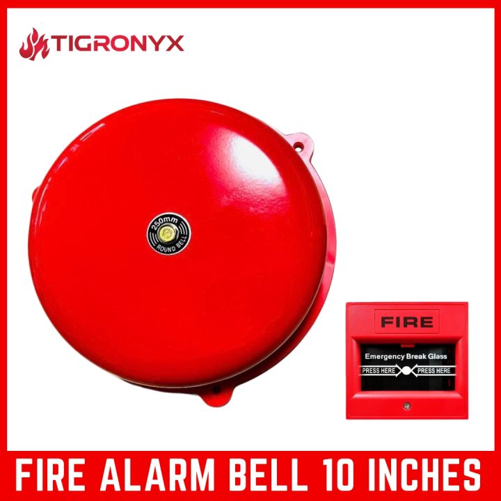 Fire Alarm Bell 10” 220V With Break Glass Switch | Lazada PH