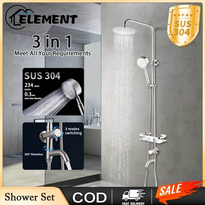 Single source shower set for bathroom 4 in 1 304 stainless steel ...