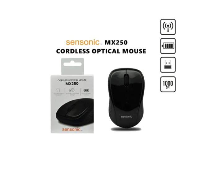 SENSONIC MX250 1000DPI HIGH PRECISION TRACKING WIRELESS OPTICAL MOUSE ...
