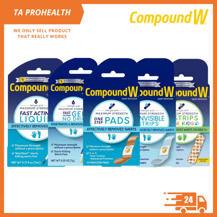 Compound W Maximum Strength Fast Acting Gel Wart Remover / One Step ...