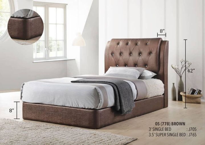 Katil Kulit PVC Divan Bed Single / Super Single / Queen / King Bed ...