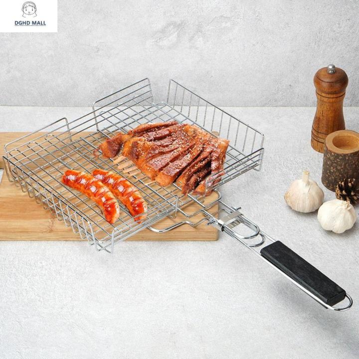 DGHD Gấp lại Giỏ nướng cá Di động Cực lớn Giá nướng BBQ Thực tế Làm dày ...