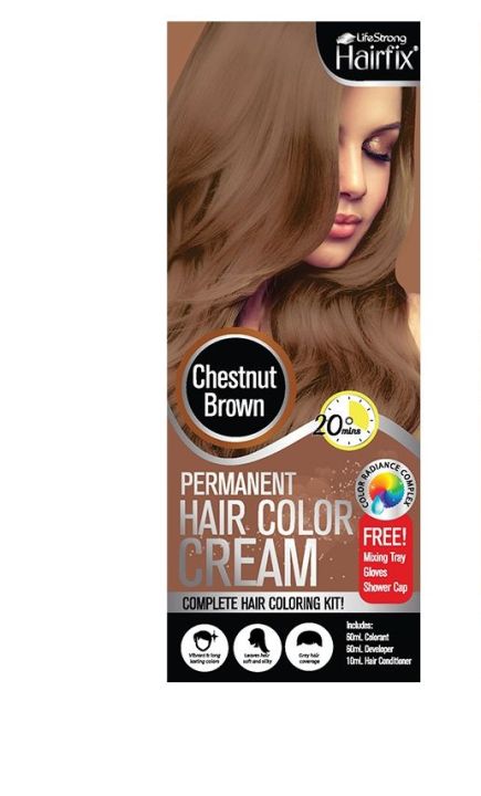 HAIRFIX Permanent Hair Color Cream Kit Chestnut Brown 120ml | Lazada PH