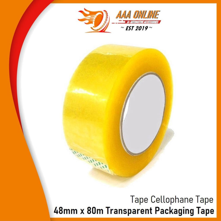 [AAAONLINE] Opp Tape Cellophane Tape 48mm x 80m Transparent Packaging ...