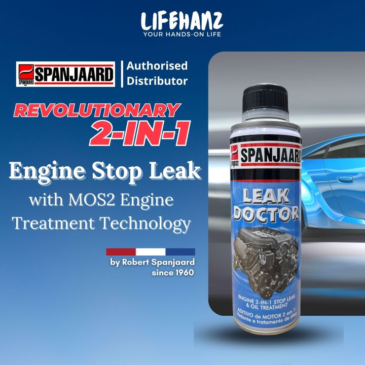 Spanjaard Engine Stop Leak Oil Additive with MoS2 Oil Treatment (250ml ...