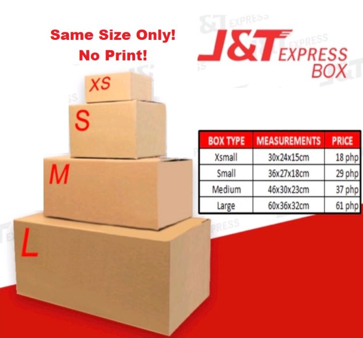 Courier J & T Shipping Box (5 Pcs) Plain Only | Lazada PH