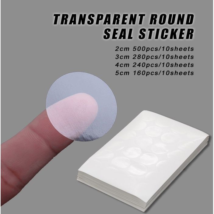 10 sheets | transparent round seal sticker Scrapbooking and Seal Label ...