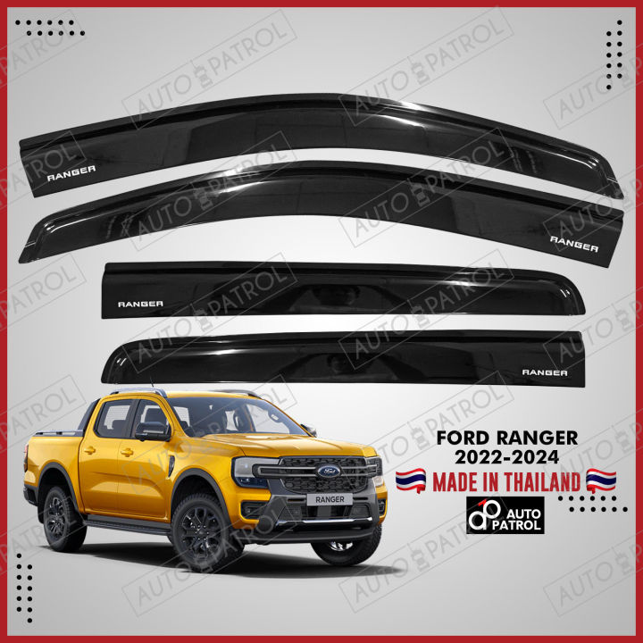 FORD RANGER 2022-2024 Window Door Visor Black / Rain / Sun Doorvisor ...