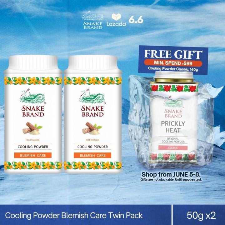 Snake Brand Blemish Care Powder 50g Twin Pack | Lazada PH