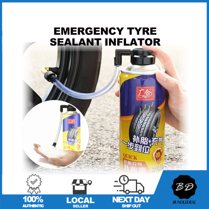 🚀[SG] Emergency Tyre Puncture Repair 450ml/ Tire Inflator Sealant Spray/ Temporary Nail Puncture ...