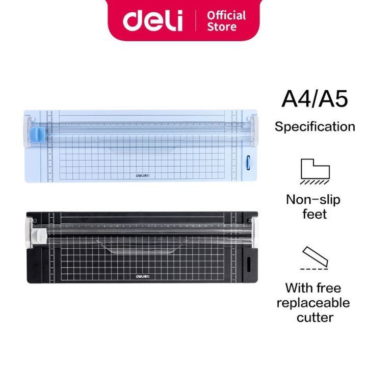 Deli Paper Trimmer 14251 Cutter Size A4/A5 Light Blue And Black 2 Way ...