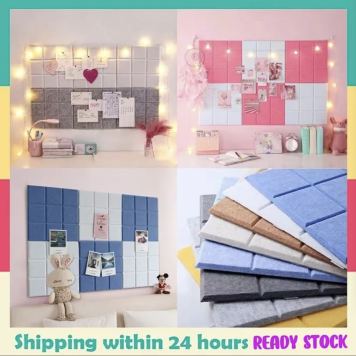 DIY Grid Felt Background Board Nordic Square Bulletin Cork Board ...