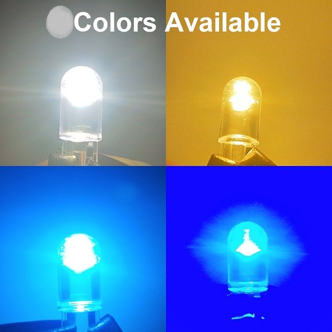 Set Gồm 4 Bóng Đèn LED 12V- T10 Kích Thước 9x23mm Có 3 Màu Ánh Sáng Cho ...