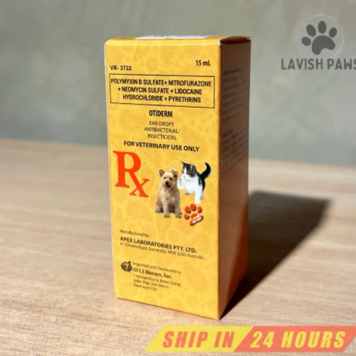 Otiderm Ear Drops For Cats and Dogs 15ML Antibacterial / Insecticidal ...