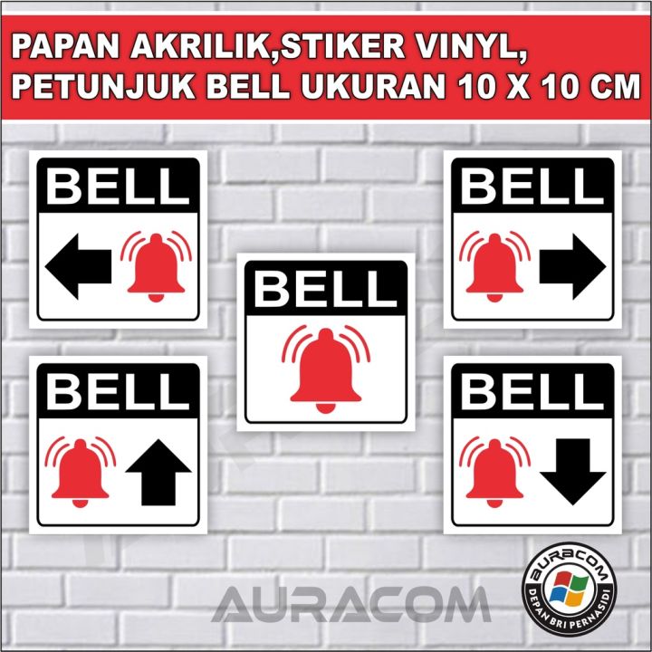 PAPAN AKRILIK,STIKER VINYL, PETUNJUK BELL UKURAN 10 X 10 CM | Lazada ...
