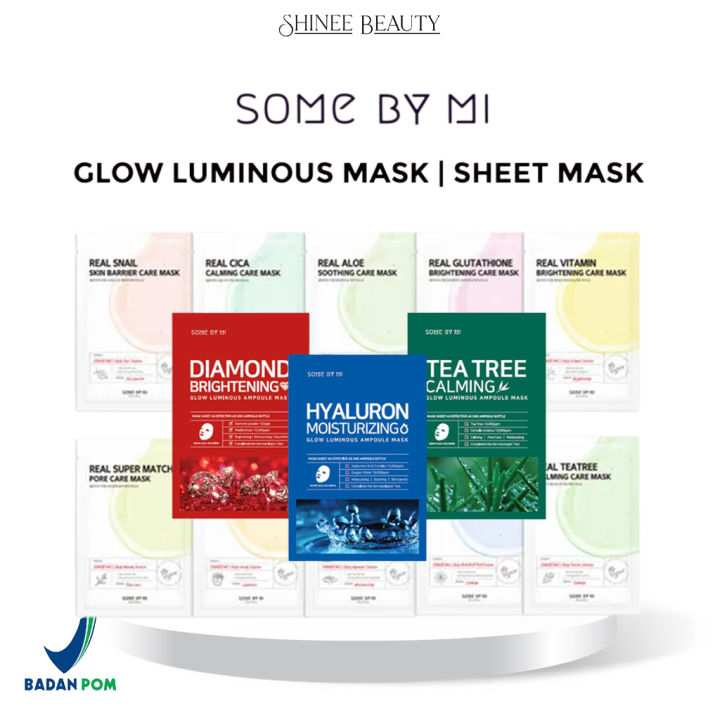 [BPOM] SOMEBYMI GLOW LUMINOUS AMPOULE MASK - SHEET MASK | MASKER WAJAH ...