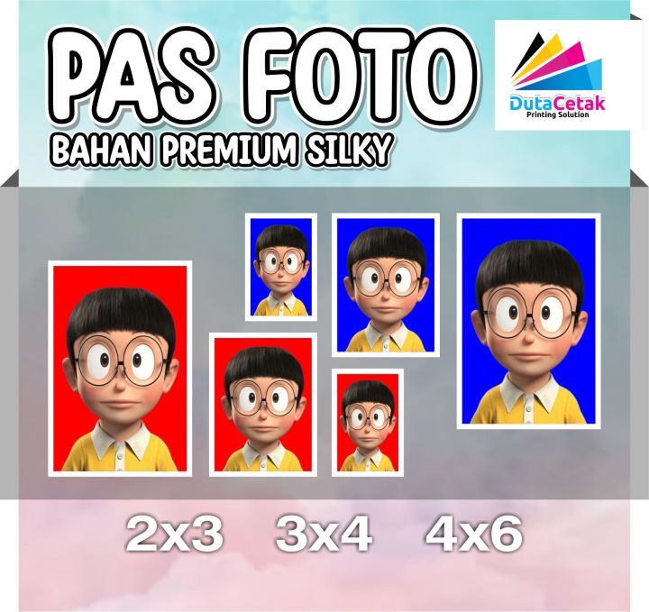 (3pcs) Cetak Pas Foto Bahan Premium Silky Bertekstur ukuran 2x3 / 3x4 / 4x6 | Lazada Indonesia