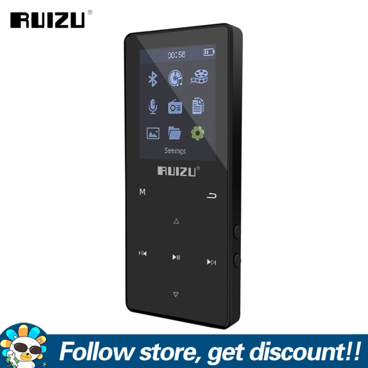 RUIZU D51 Bluetooth MP4 MP3 Player With Built-in Speaker 8GB Portable ...