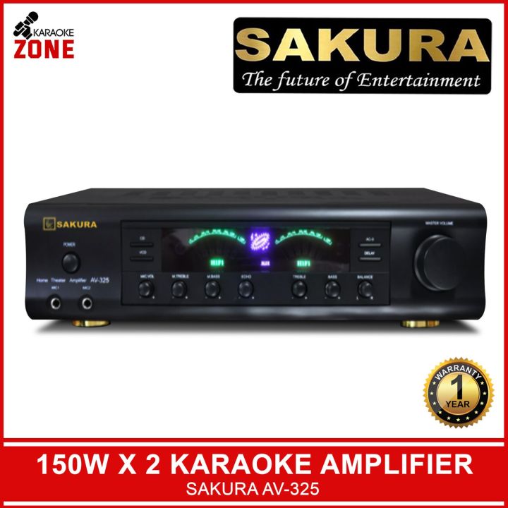 Sakura AV 325 Amplifier / Sakura AV-325 / Sakura Karaoke Amplifier 150w x 2 / Sakura / Karaoke ...