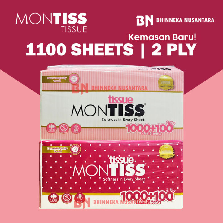 Montiss Facial Tissue 1000 Sheets / 1100 Sheets | Lazada Indonesia