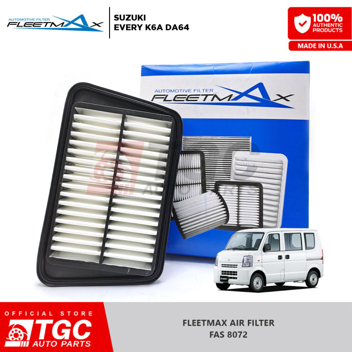 Fleetmax Air Filter / Air Cleaner SUZUKI EVERY K6A DA64 FAS 8072 1PC ...