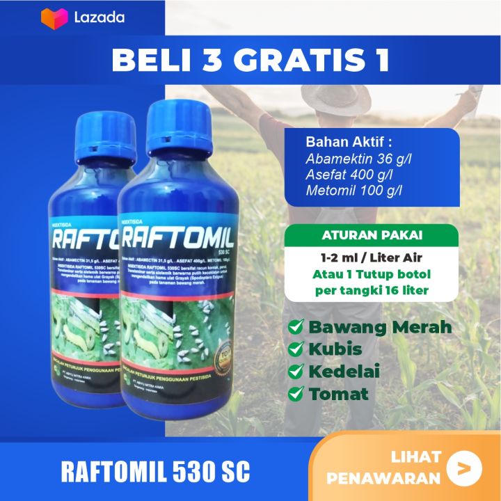 RAFTOMIL 1L PEMBASMI HAMA Obat Wereng Ulat kutu Sundep PESTISIDA ...