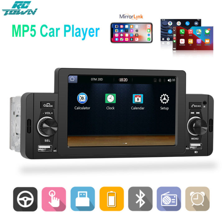 5-inch Hd Screen Car Mp5 Audio Player Single Din Universal Bluetooth ...