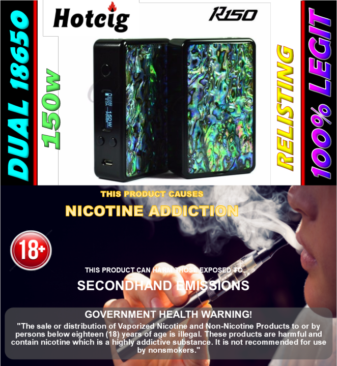 HOTCIG R150 TC BOX MOD BLACK | Lazada PH