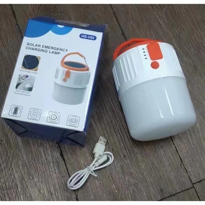 Solar Emergency Charging Lamp With Power Bank Function | Solar Bulb Emergency Light Usb Charging ...