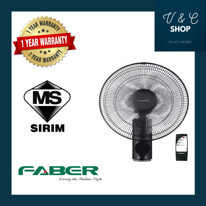 Faber Wall Fan FWF VENTO GEN 2 1635R 16 Inch Wall Fan with Remote ...