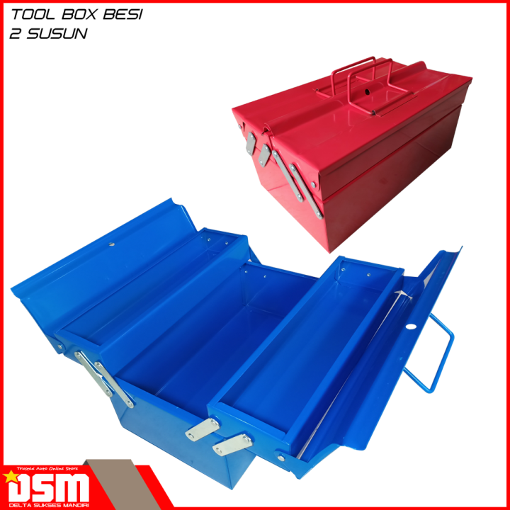 Tool Box Besi Dua Susun / Kotak Perkakas Besi / Aksesoris Mobil ...