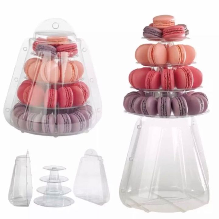 Macaron Display Tray -4 tier- with packaging outside | Lazada
