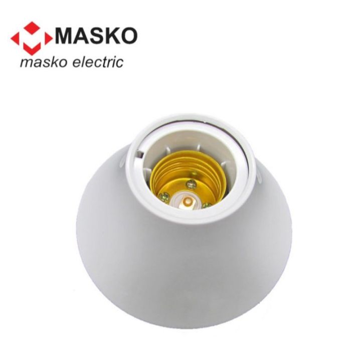 MASKO FITTING PLAFON BULAT PUTIH 229 / FITING LAMPU TEMPEL CEILING ...