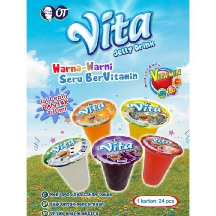 Vita Jelly Rasa Buah-buahan kemasan 150ml/harga untuk satu Cup. | Lazada