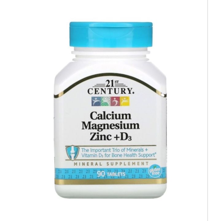 21st Century, Calcium Magnesium Zinc + D3, 90 Tablets | Lazada PH
