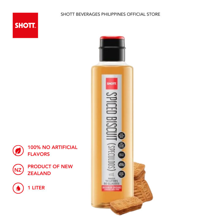 SHOTT Spiced Biscuit (Speculoos) Syrup 1Ltr [NEW FLAVOR] | Lazada PH