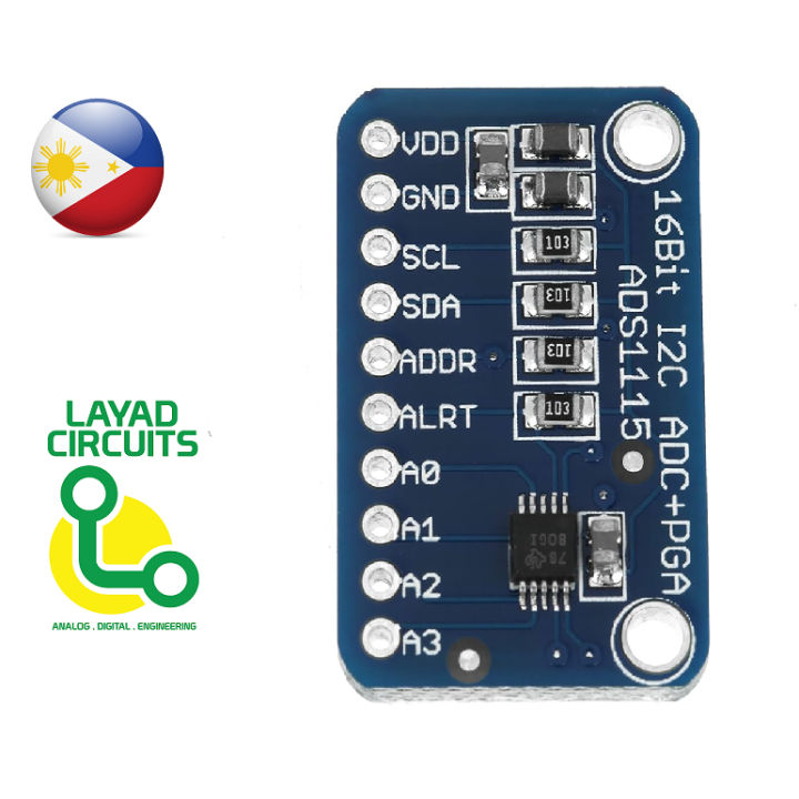 【COD】 ADS1115 ADS-1115 ADC module 16-bit 4 channel for Arduino and Raspberry Pi | Lazada PH