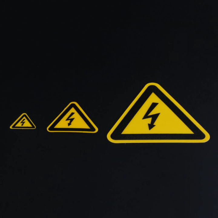 Electrical Shock Hazard/ High Voltage Stickers 3 Sizes for Indoor ...