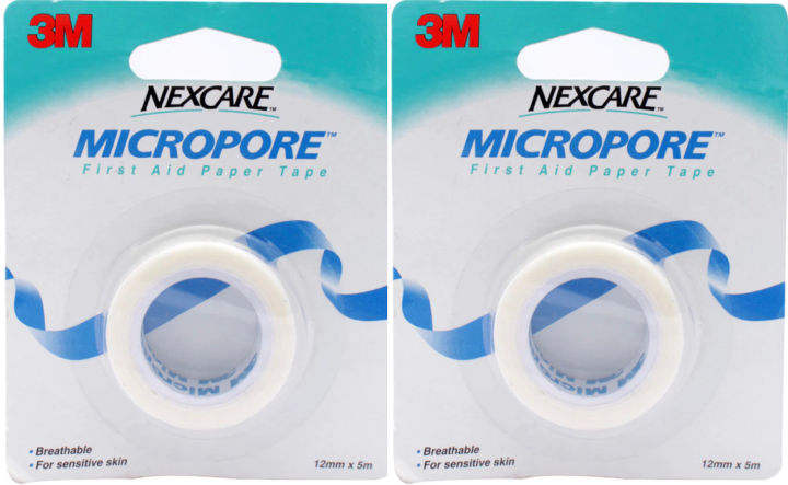 3M Nexcare Micropore First Aid Paper Tape 12mm x 5m (set of 2) | Lazada PH