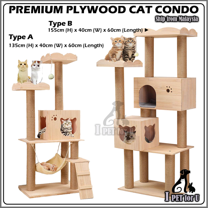 Height Premium Large Cat Tree Cat Condo Bed Scratcher House Cat Tower