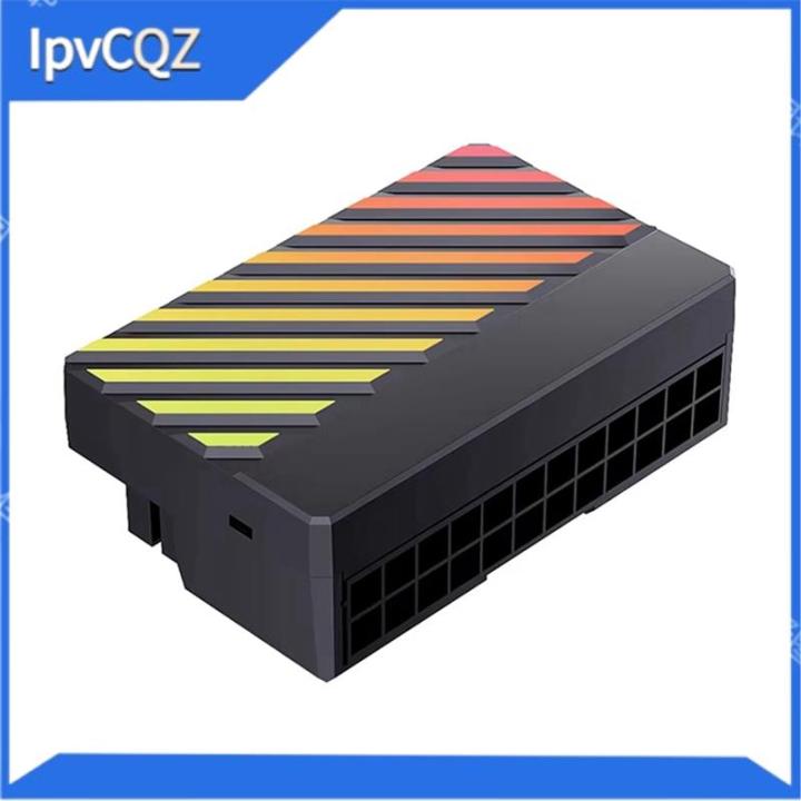 ATX 24Pin ARGB Adapter 90°Converter 24PIN RGB Power Cord Adapter for ...